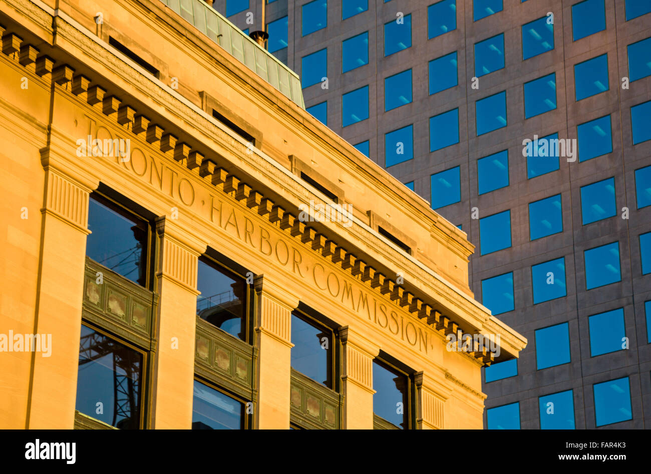 Historic Toronto Harbor Commission building, with new building in ...