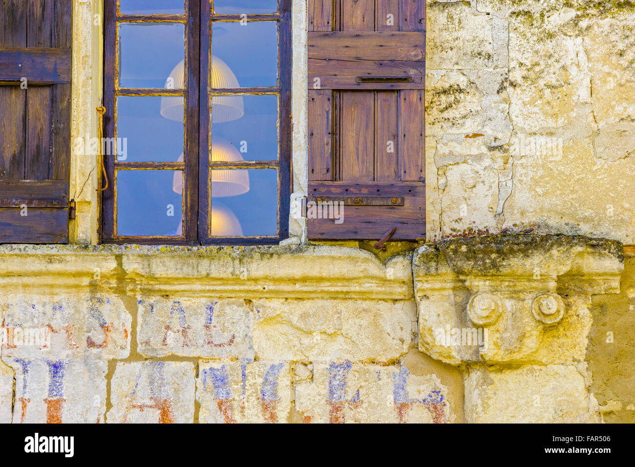 Rustic window and shutters, Provence, France Stock Photo - Alamy