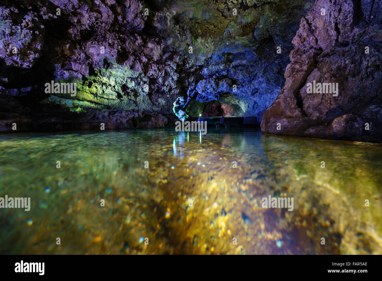 Madeira - Grutas de Sao Vicente. Inside the volcanic caves. Underground ...
