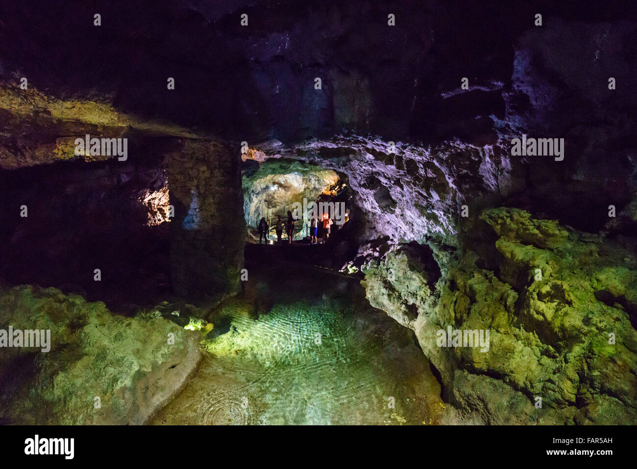 Madeira - Grutas de Sao Vicente. Inside the volcanic caves Stock Photo ...