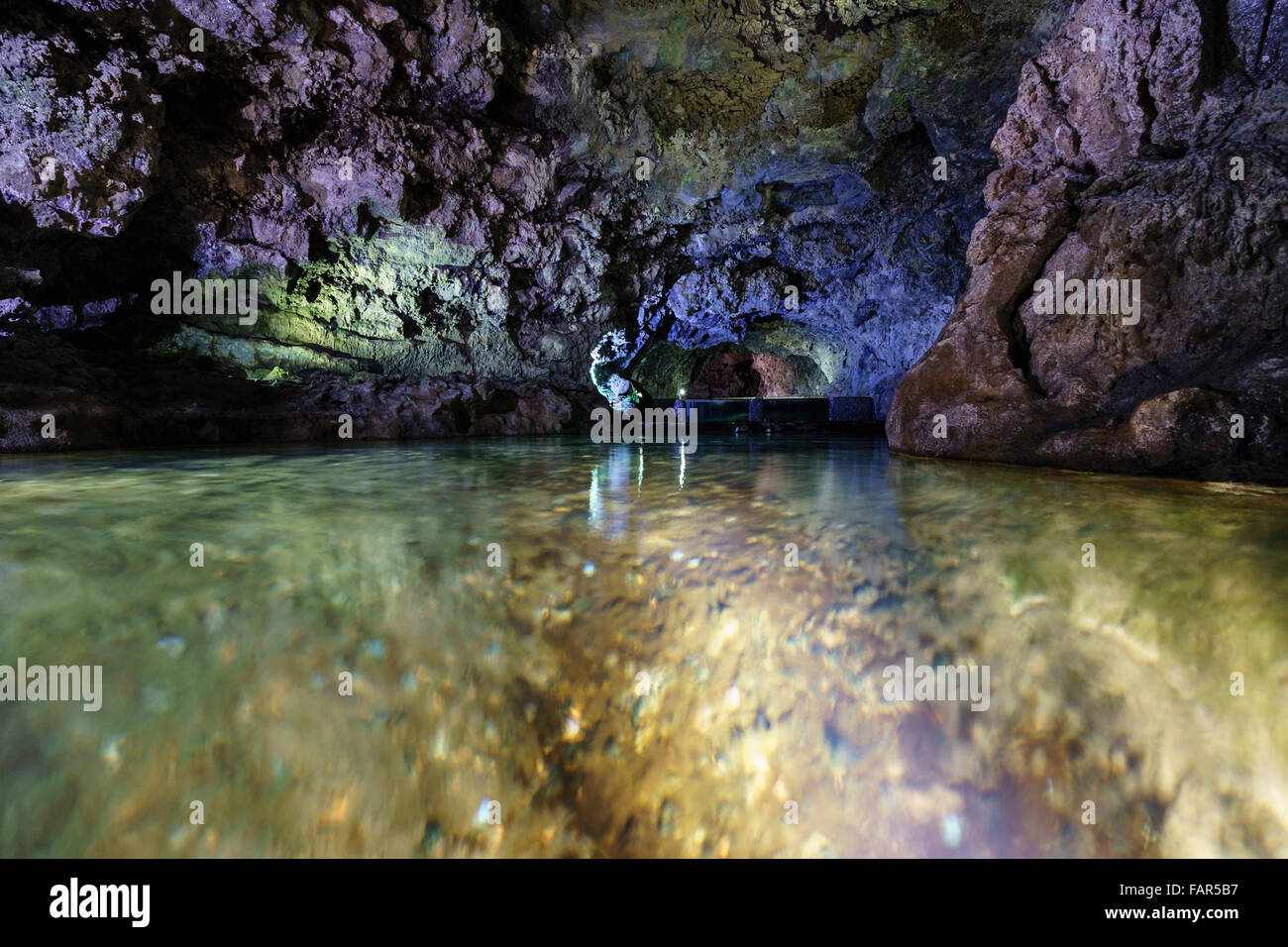 Madeira - Grutas de Sao Vicente. Inside the volcanic caves, underground ...