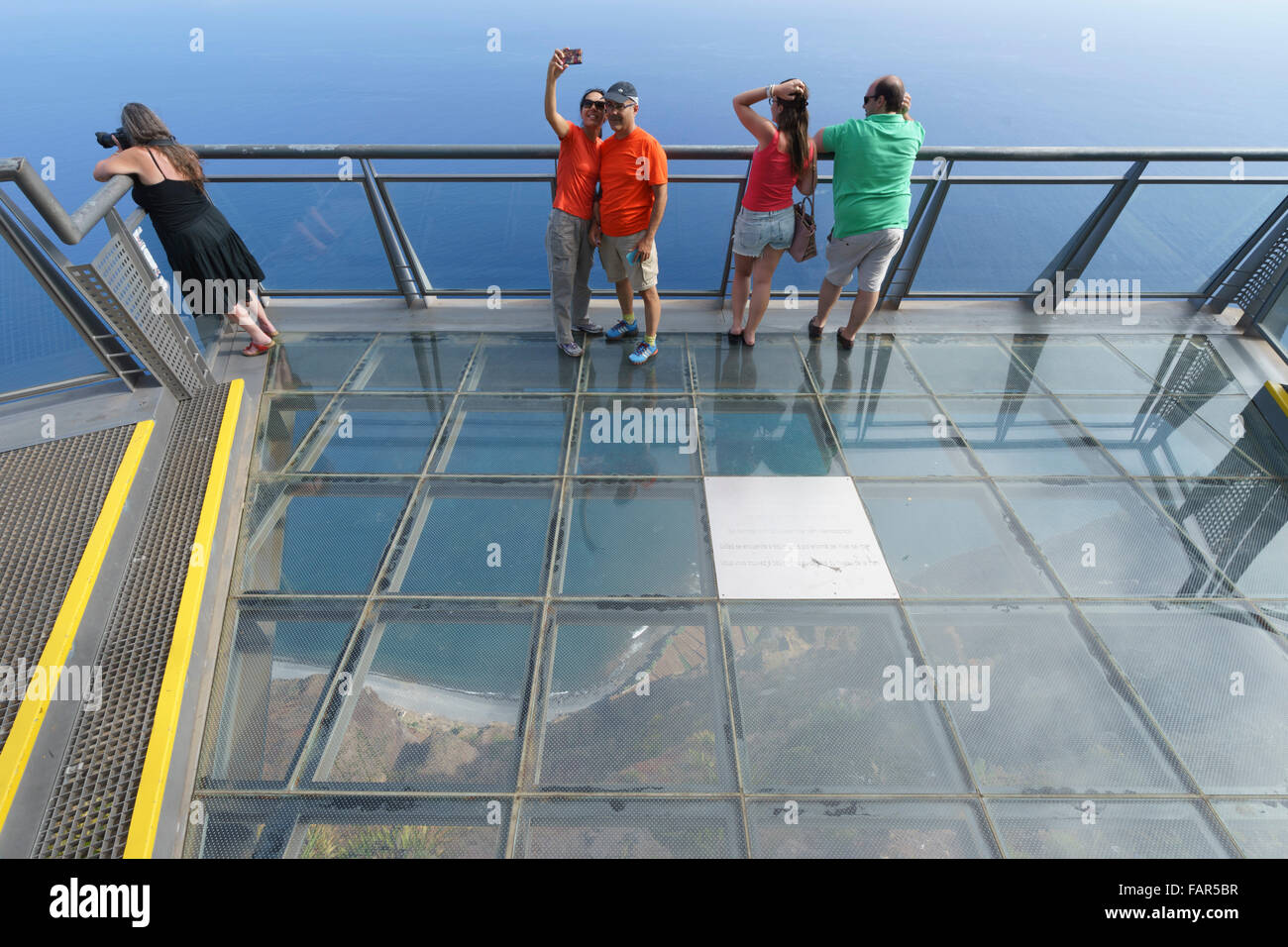 Madeira - Cabo Girao, clifftop viewpoint with glass floored platform ...