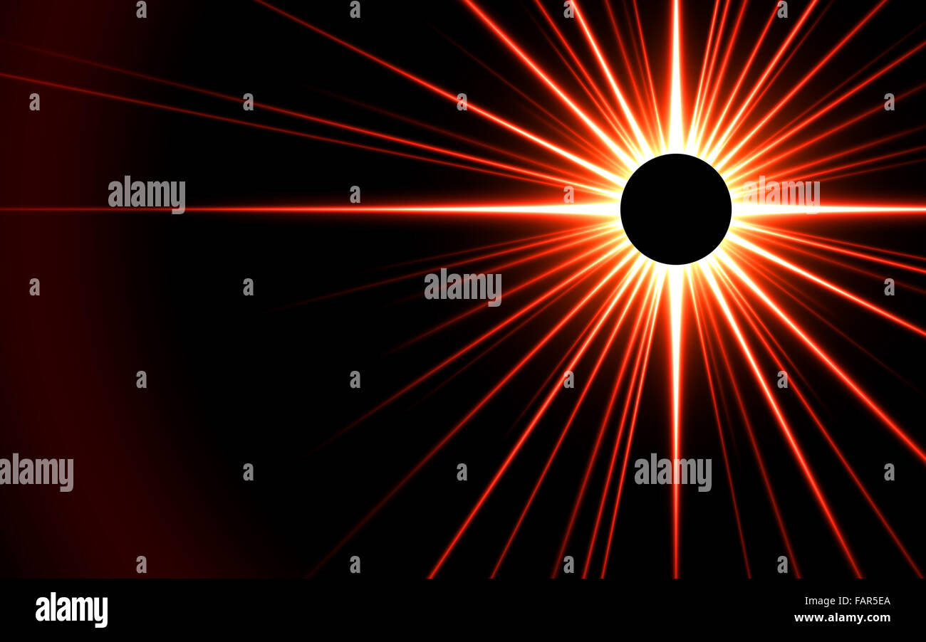 Illustration of eclipsed sun Stock Photo - Alamy