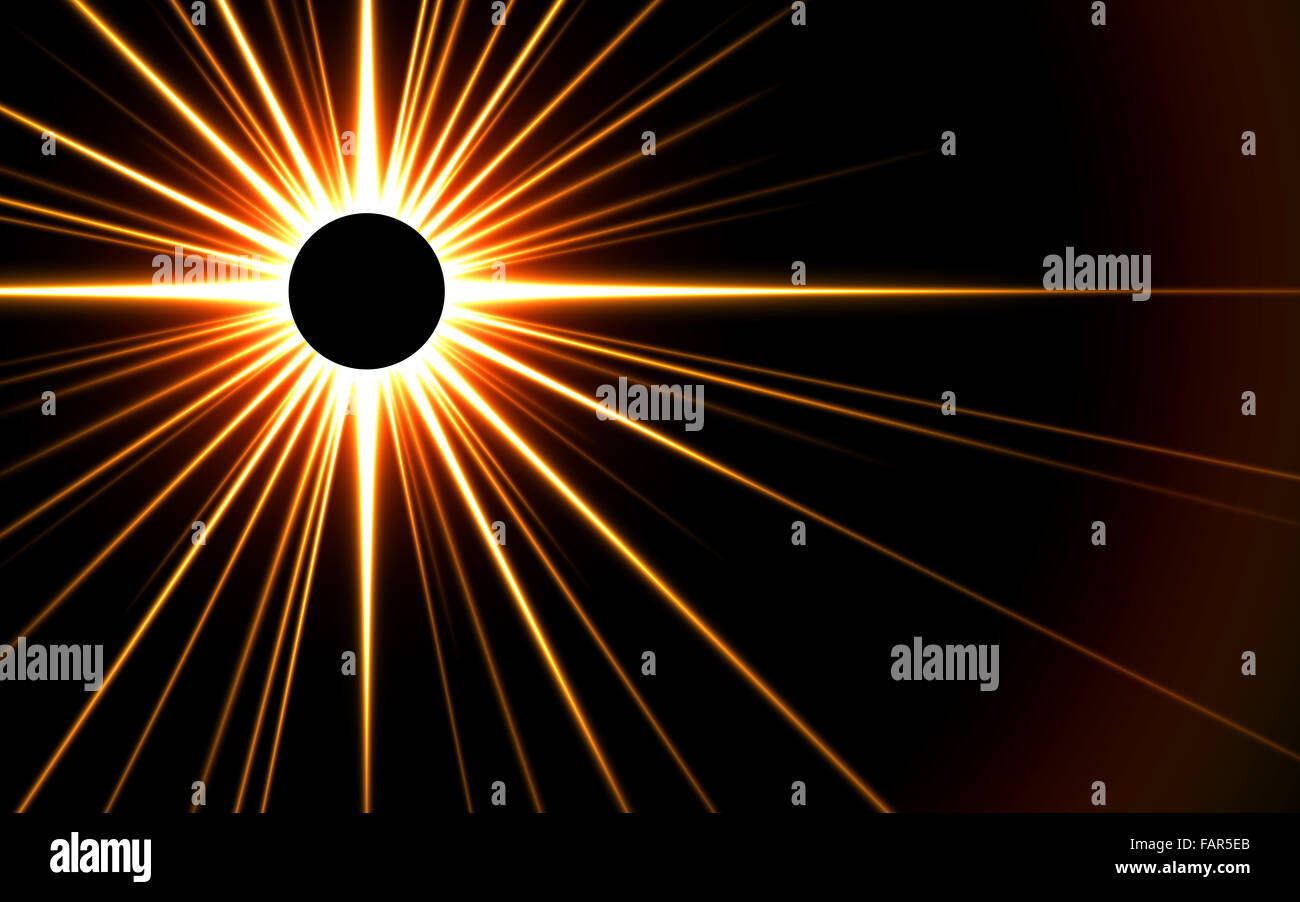 Illustration of eclipsed sun Stock Photo - Alamy