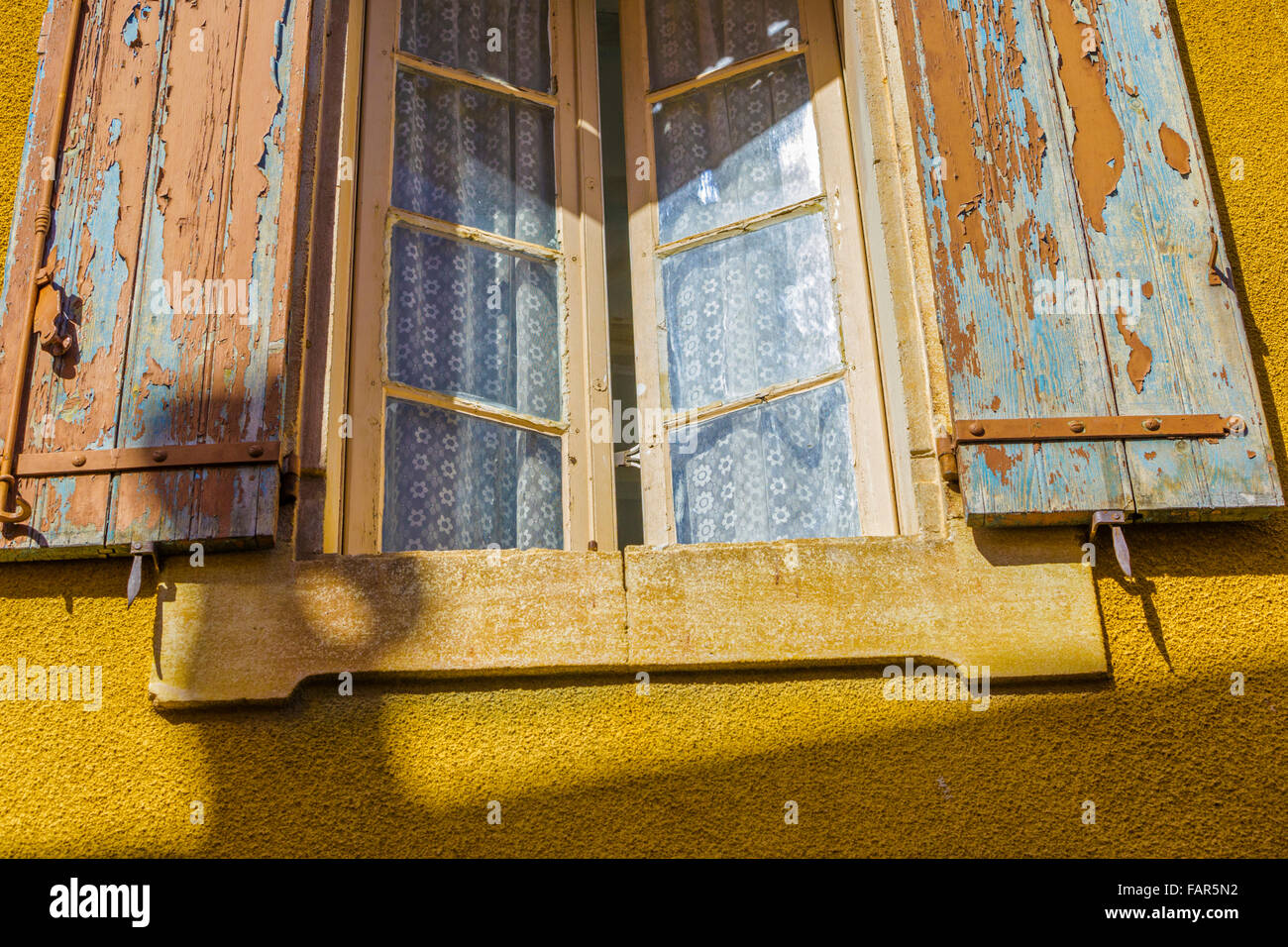 Rustic window and shutter, Provence, France Stock Photo - Alamy