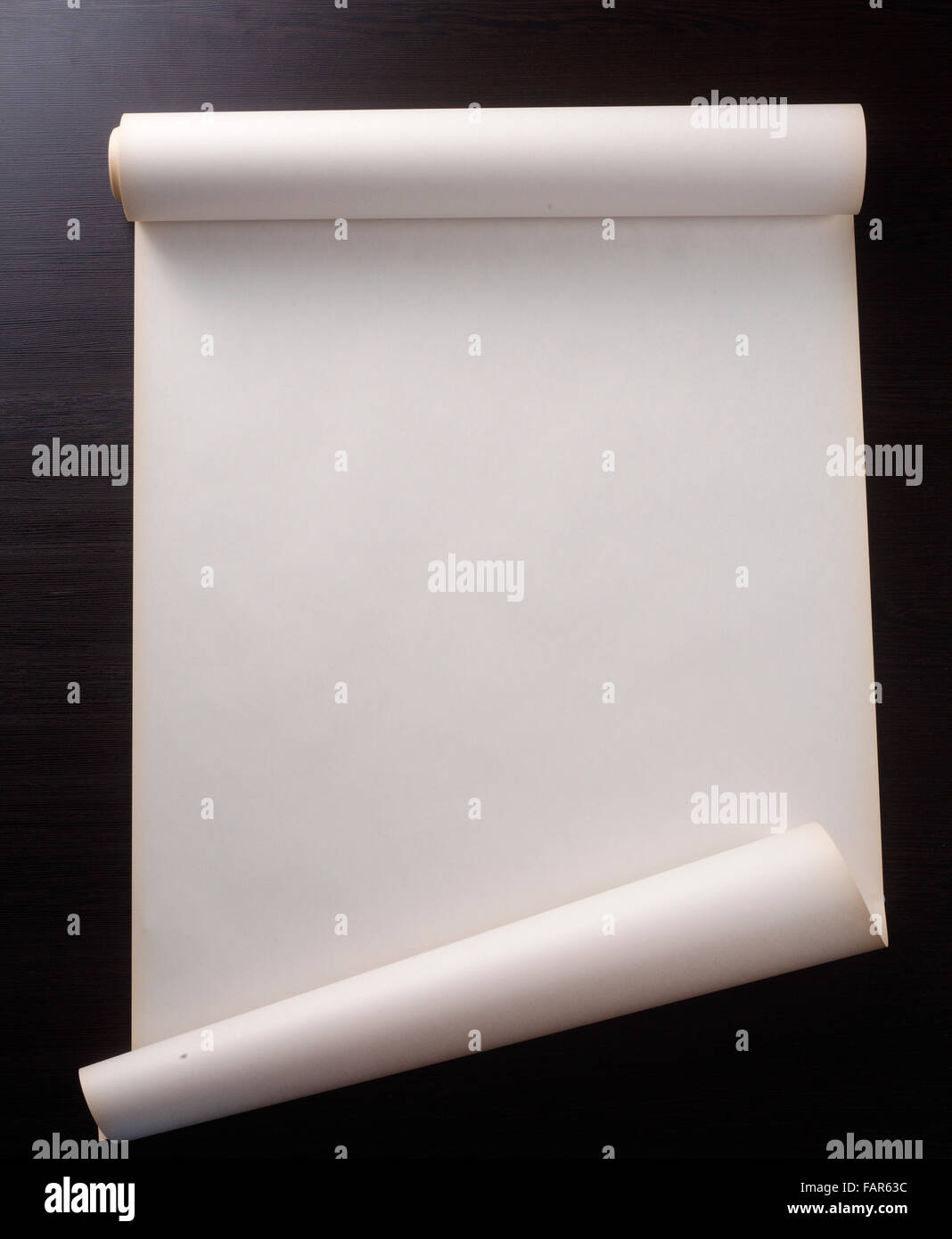 stock image of scroll of paper Stock Photo - Alamy