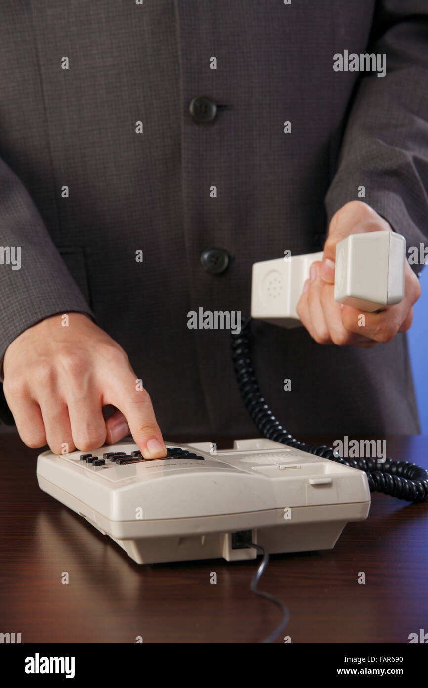 closeup of a man making phone call Stock Photo - Alamy
