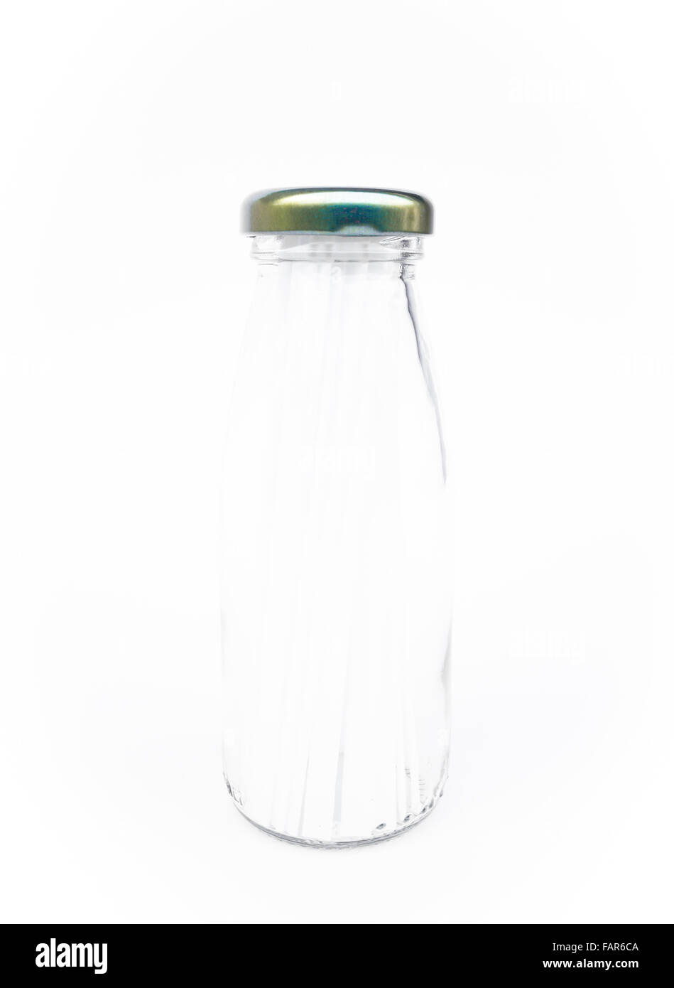 Clean glass bottle isolated on white background Stock Photo - Alamy