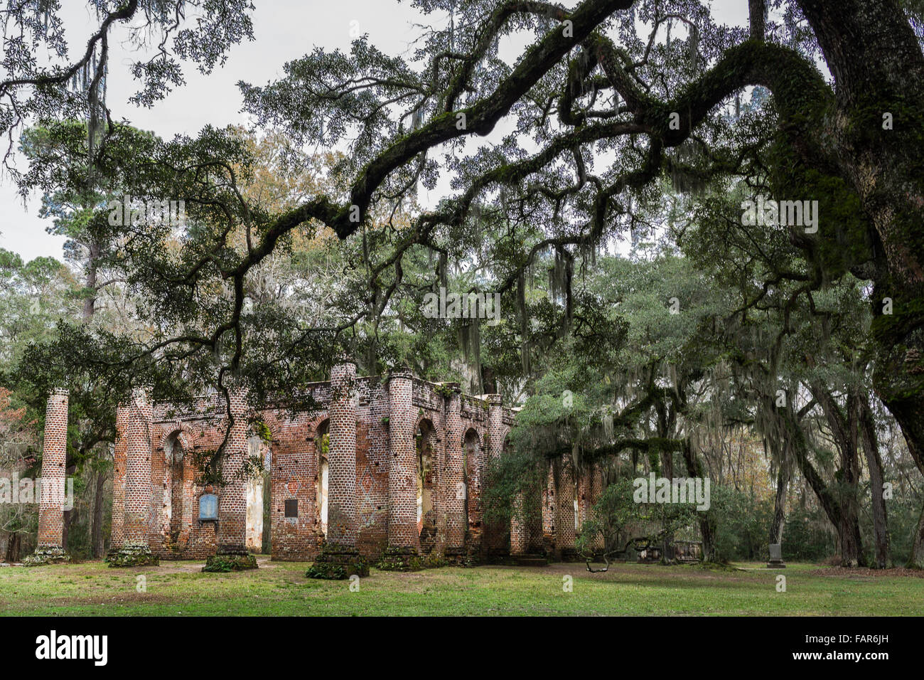 Ruins of the Old Sheldon Church Stock Photo - Alamy