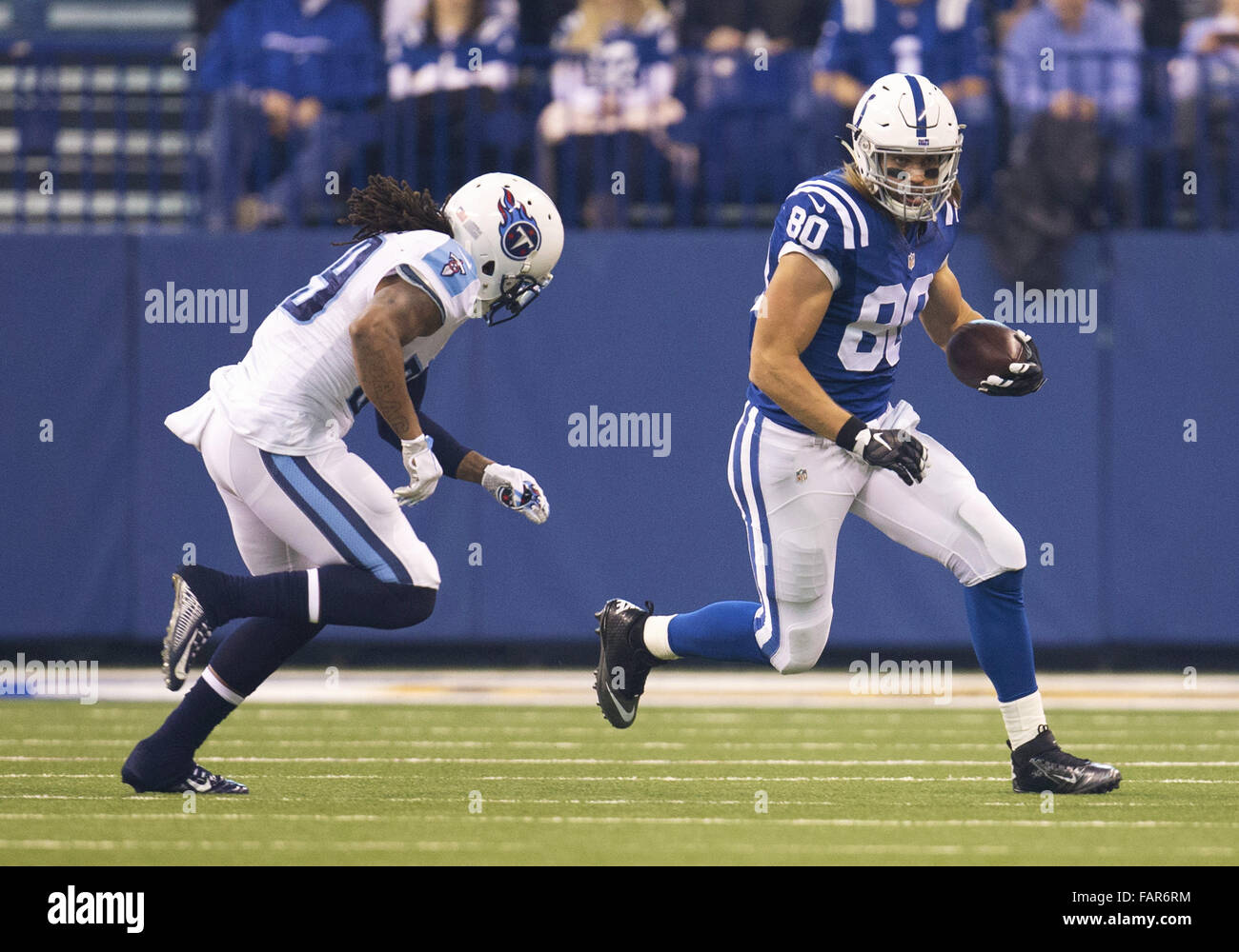 Indianapolis, Indiana, USA. 03rd Jan, 2016. Indianapolis Colts tight ...