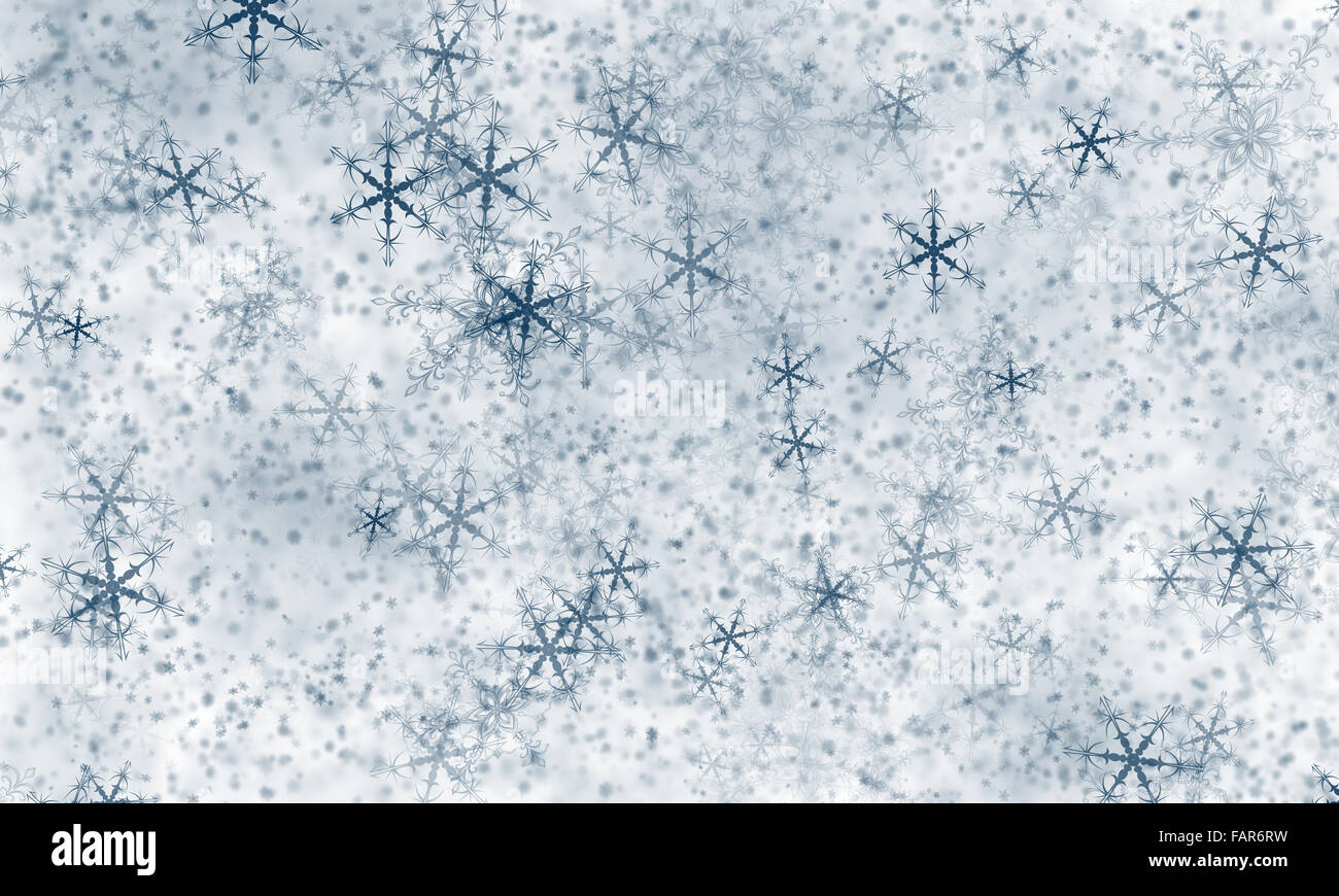 Abstract Blue snowflakes background Stock Photo - Alamy