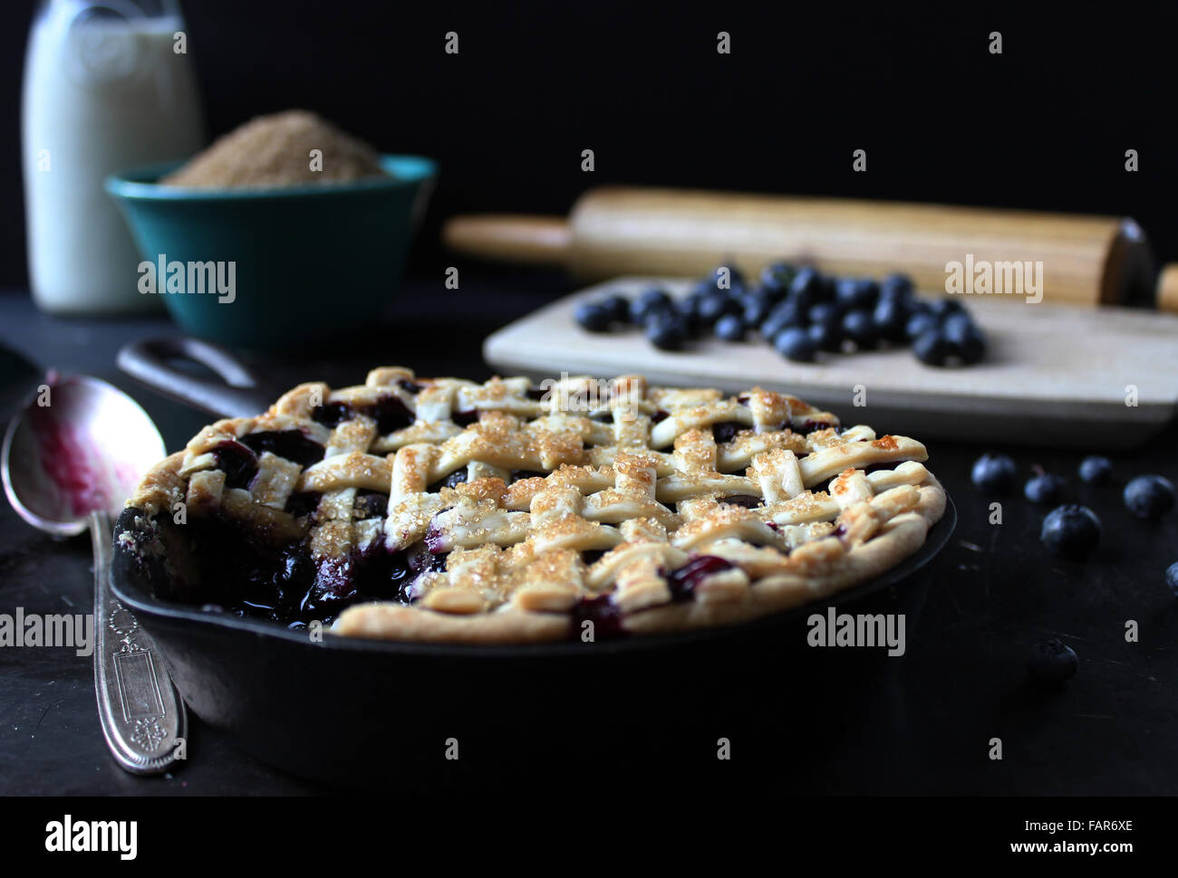 Hot blueberry pie hi-res stock photography and images - Alamy