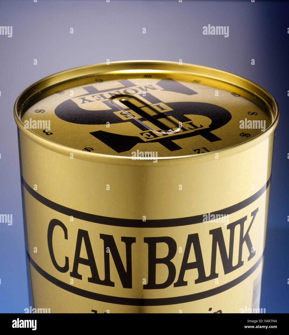 Coin can isolated on the background Stock Photo - Alamy