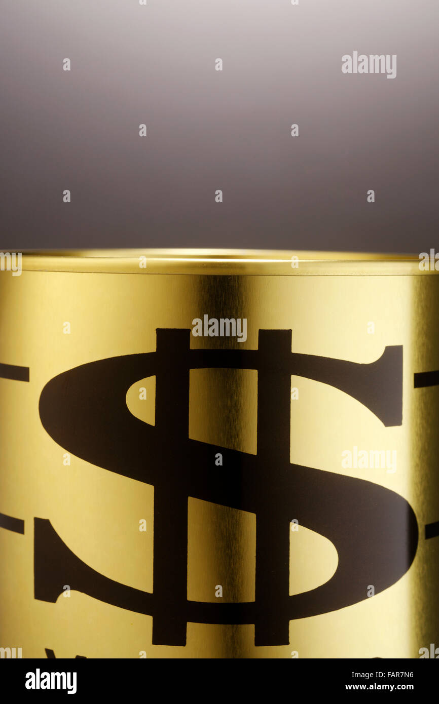 Coin can isolated on the background Stock Photo - Alamy