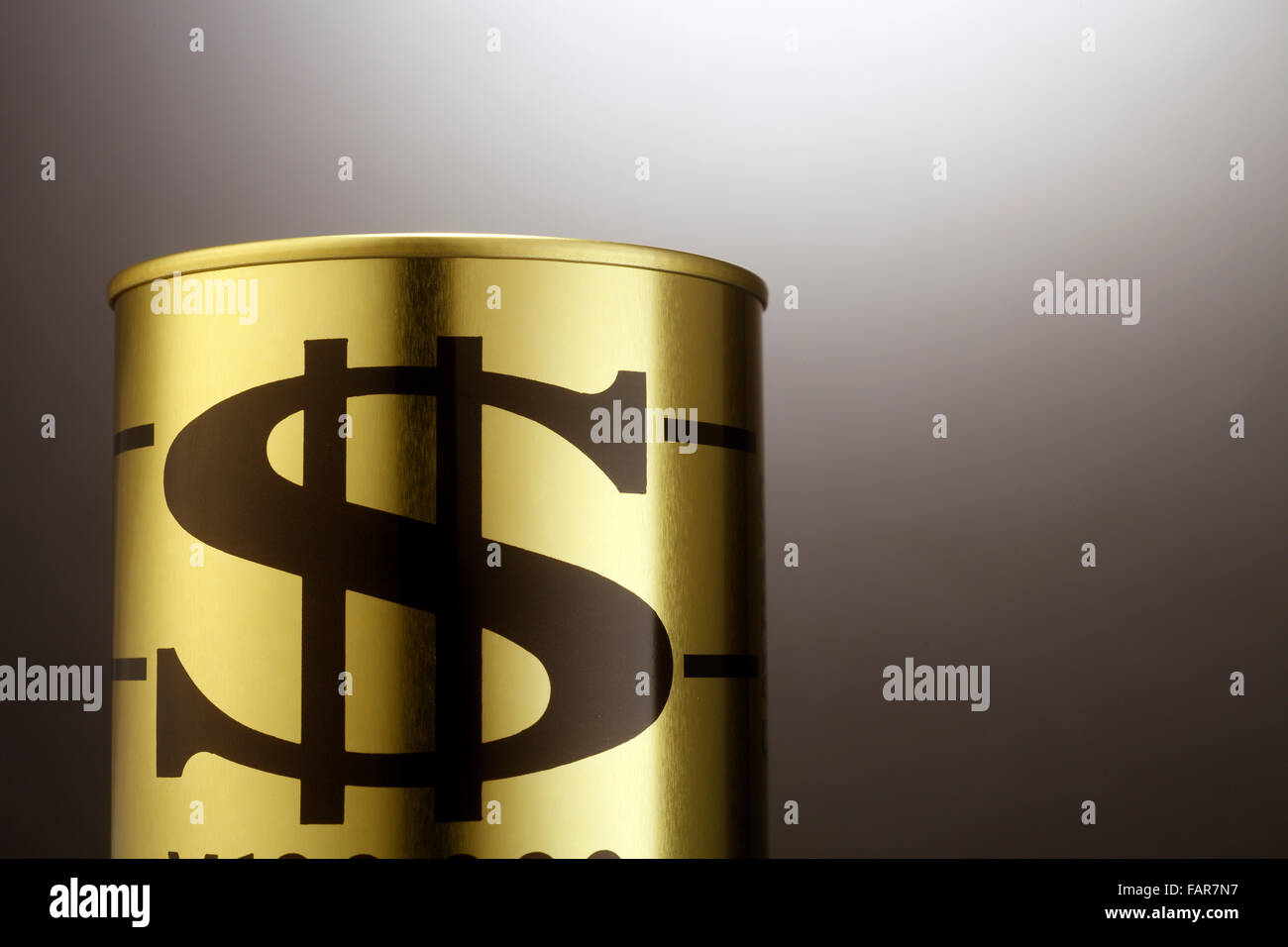 Coin can isolated on the background Stock Photo - Alamy