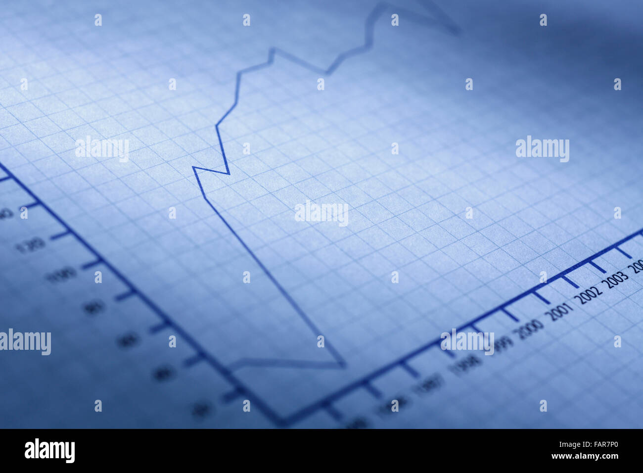 chart or diagram on blue light Stock Photo - Alamy