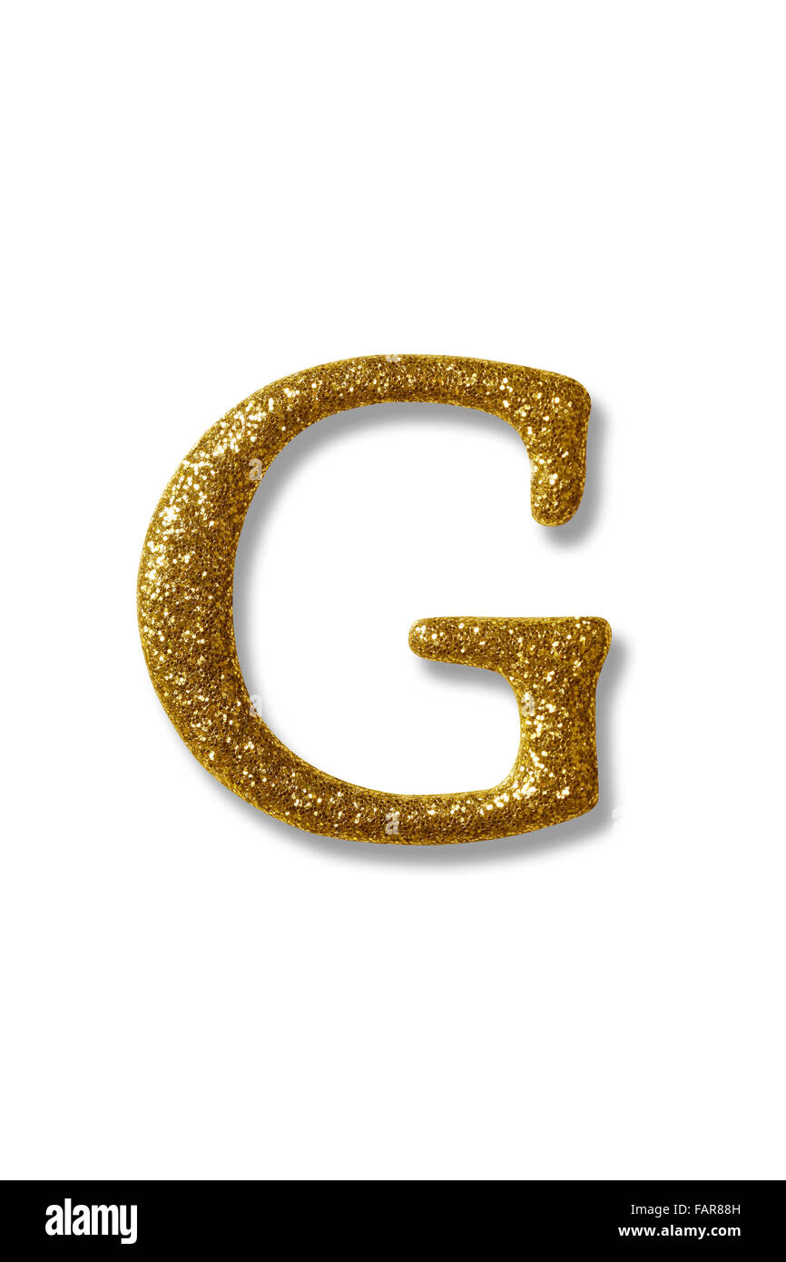 clipping path of the golden alphabet g Stock Photo - Alamy