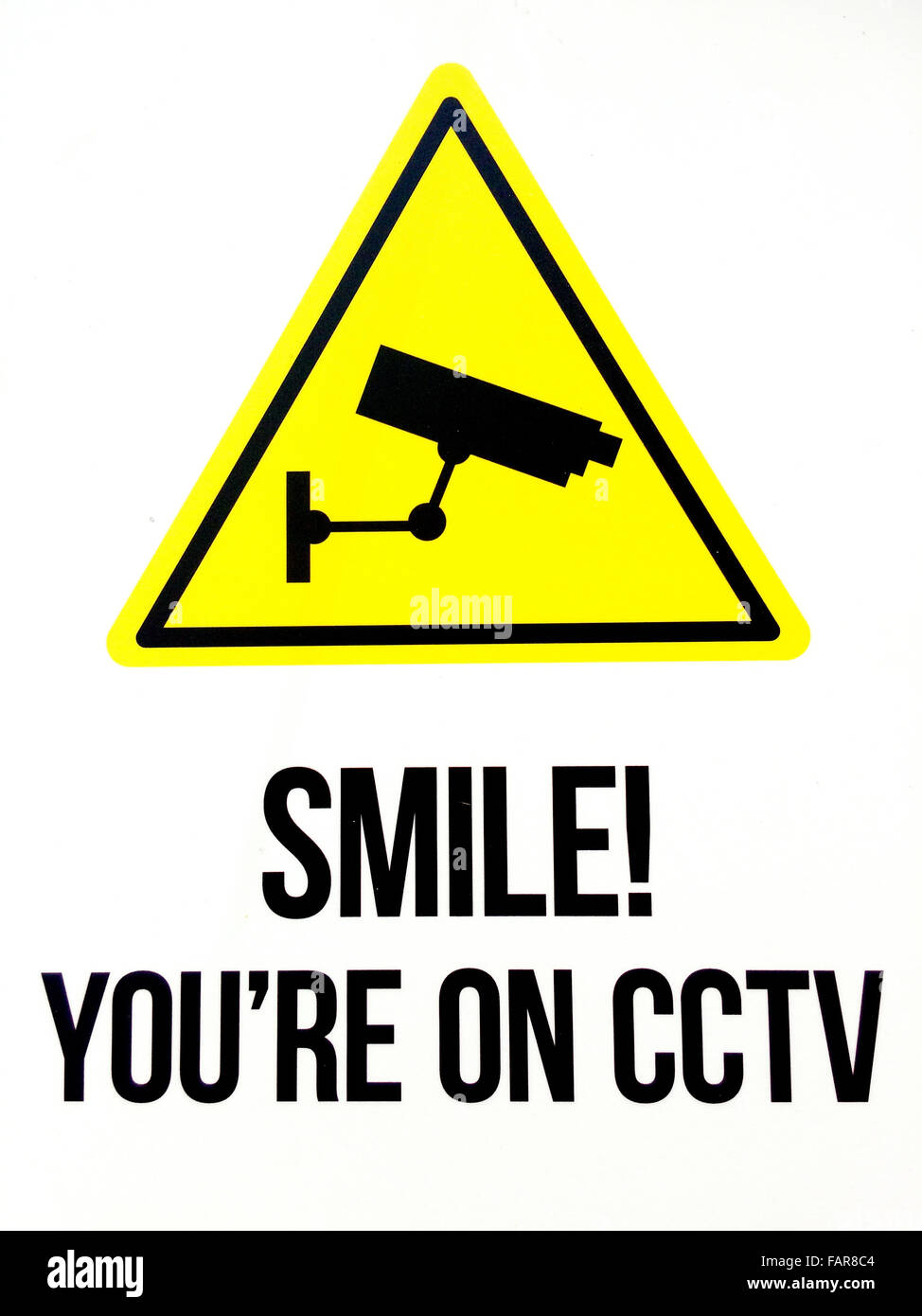 Cctv Security Camera Sign Warning High Resolution Stock Photography and ...