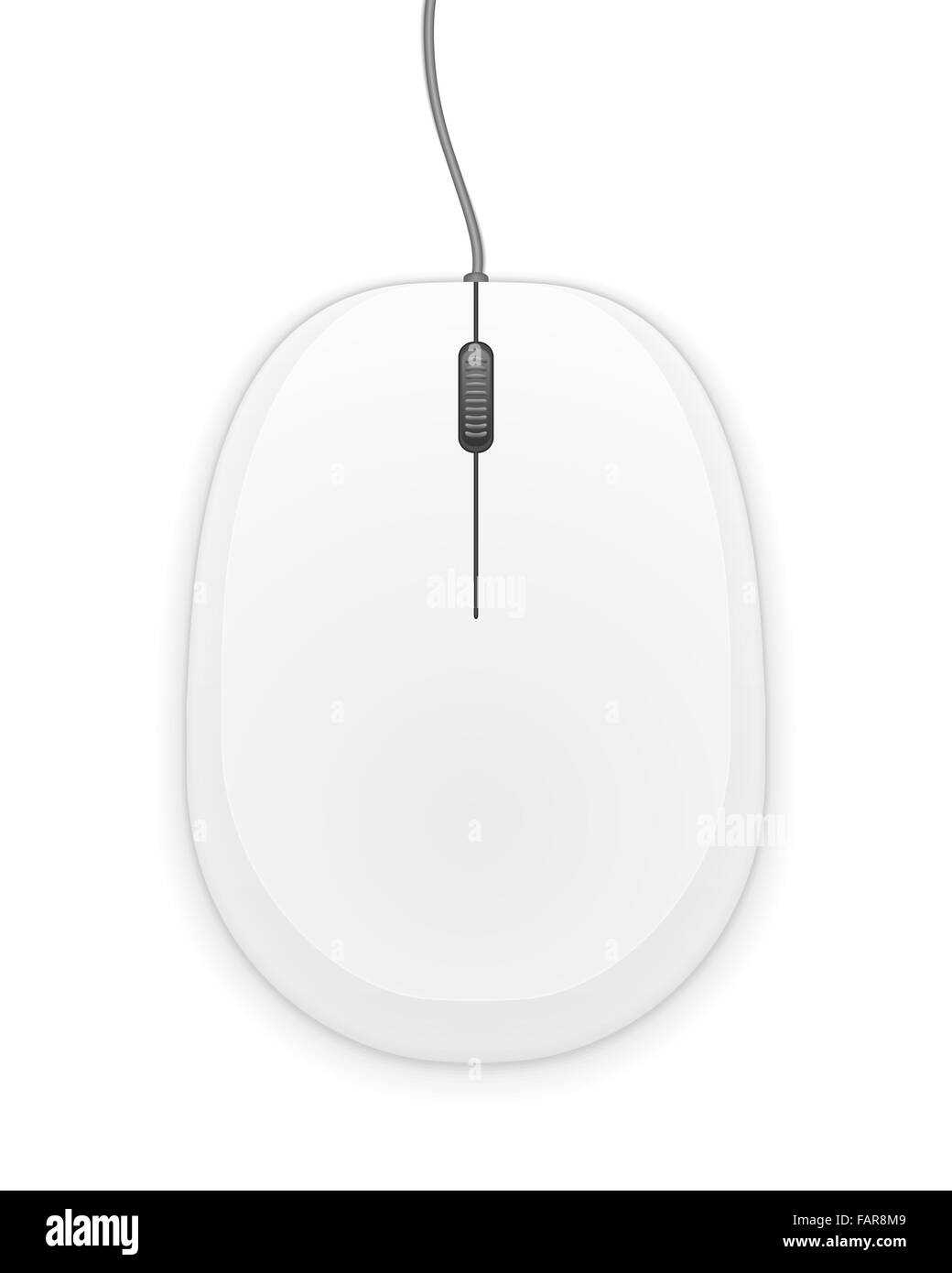 White computer mouse on white background Stock Photo - Alamy