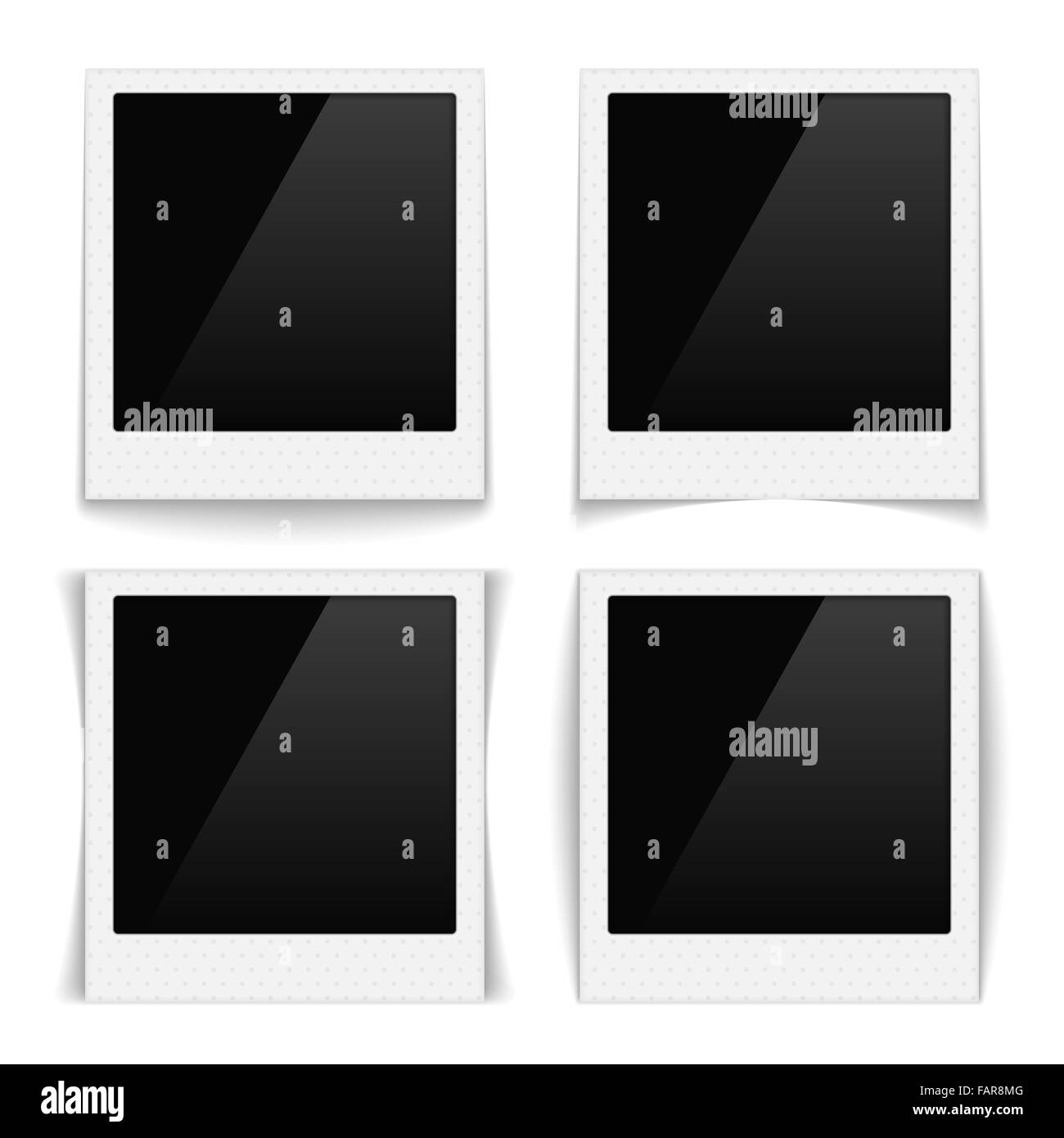 Photo frames with texture of dots Stock Photo - Alamy