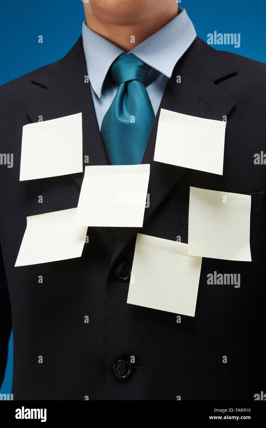 Human being sticked with sticky notes Stock Photo - Alamy