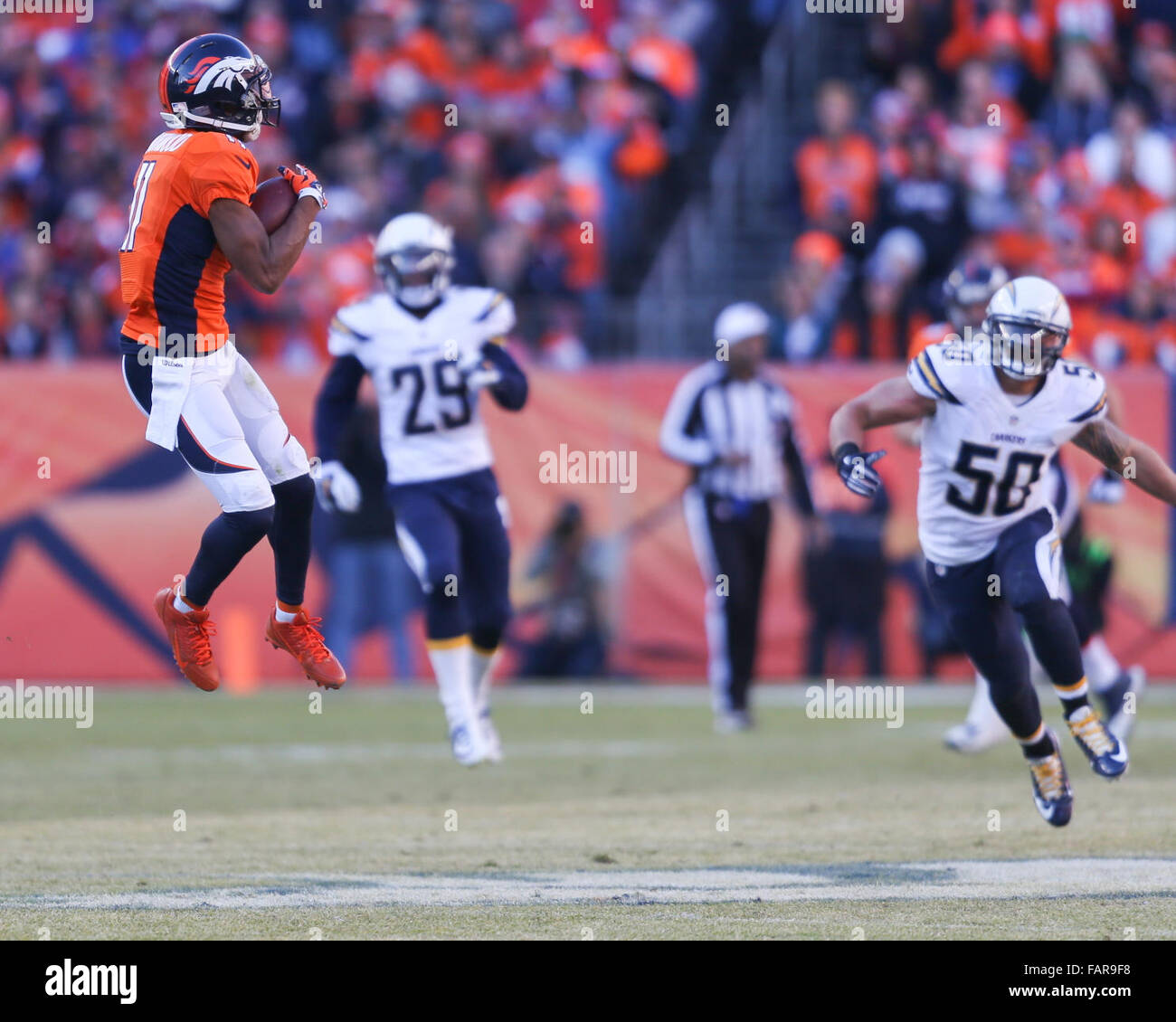 January 3, 2016: Denver Broncos wide receiver Jordan Norwood (11) makes ...