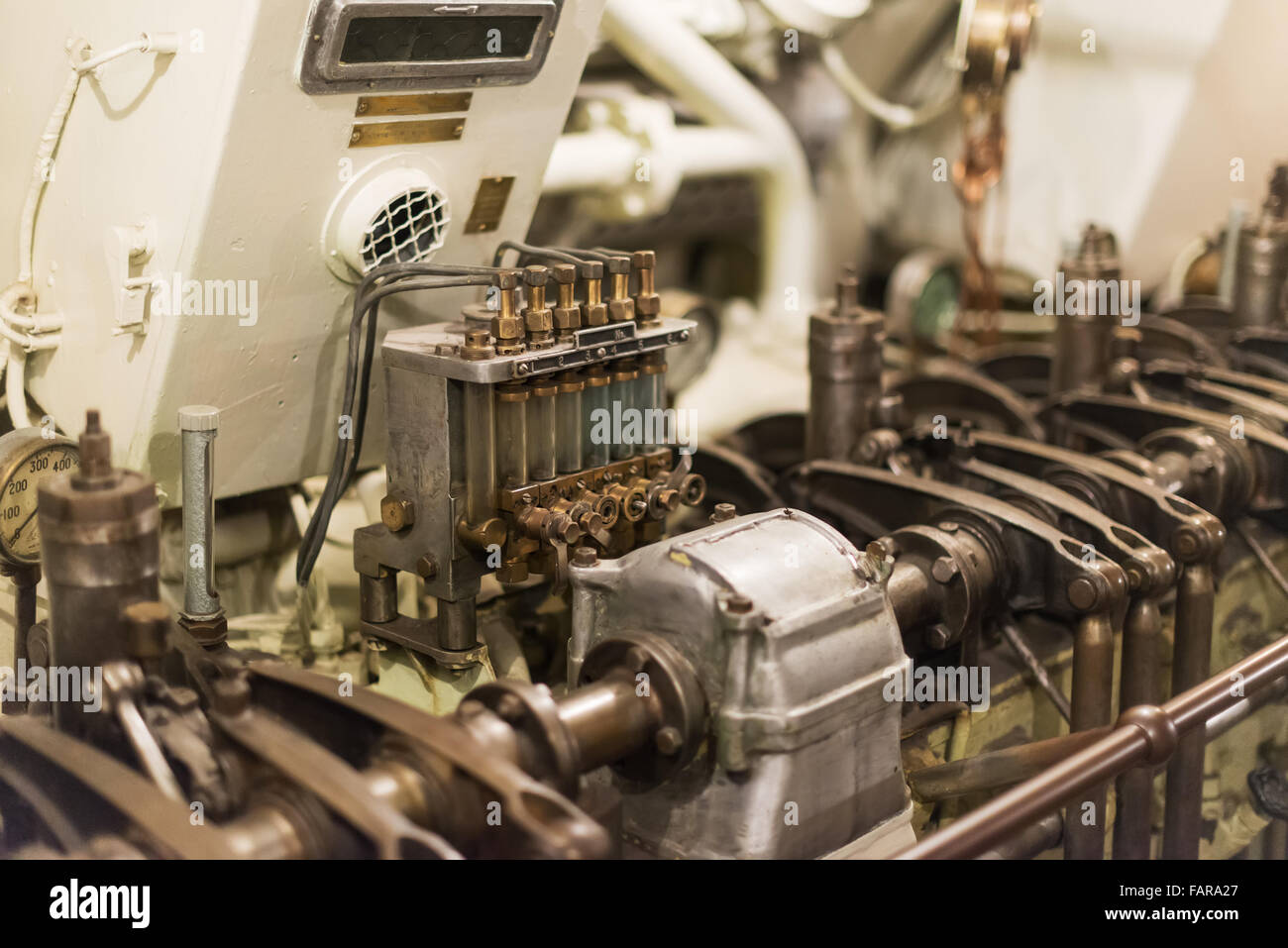 Old diesel engine inside of submarine Stock Photo - Alamy