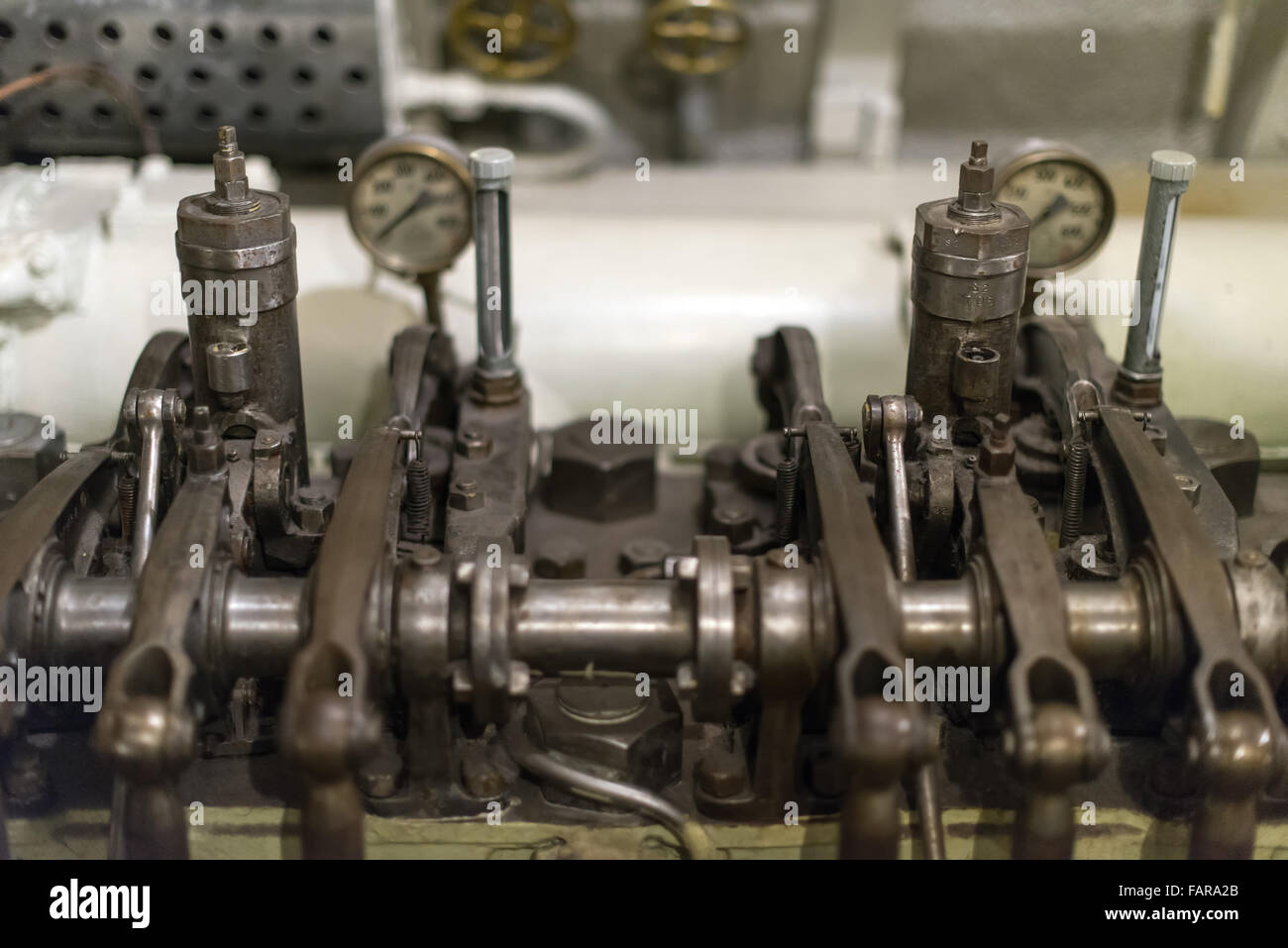 Old diesel engine inside of submarine Stock Photo - Alamy