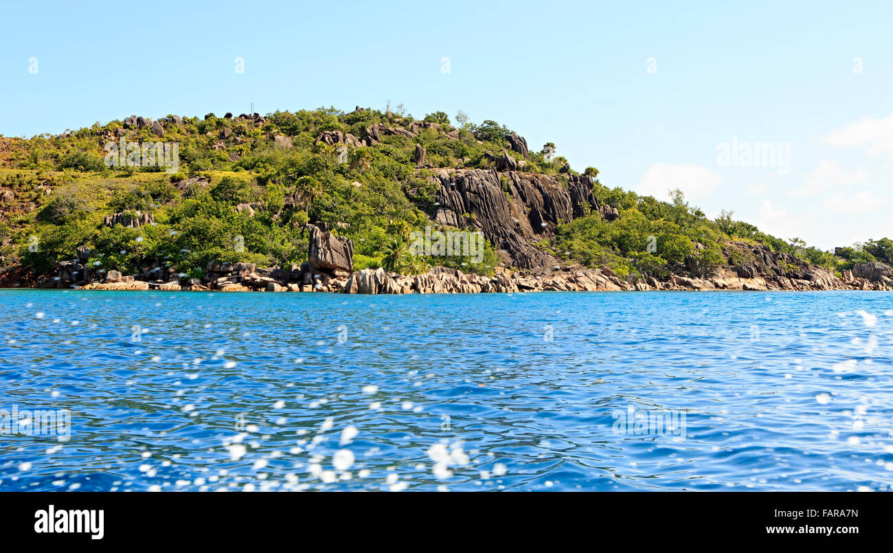 Beautiful Praslin Island in Indian Ocean Stock Photo - Alamy