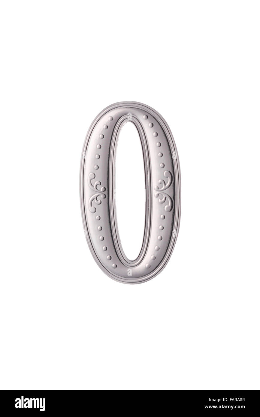 stock image of the silver color alphabet o Stock Photo - Alamy
