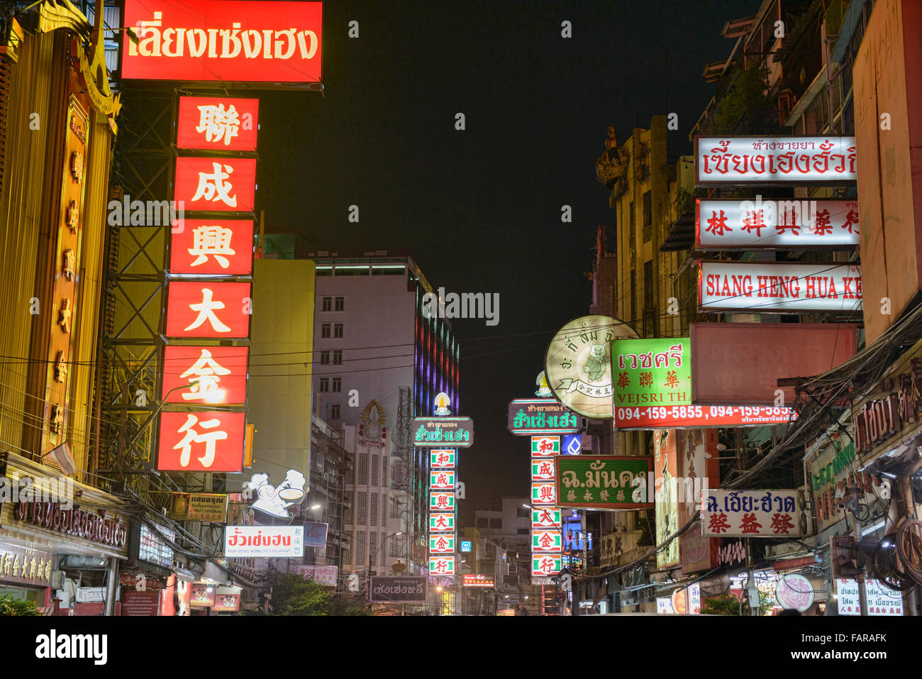 Chinatown at night, Bangkok, Thailand Stock Photo - Alamy