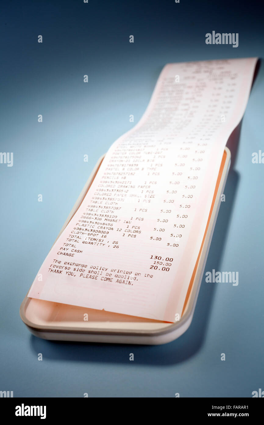 Reciept hi-res stock photography and images - Alamy