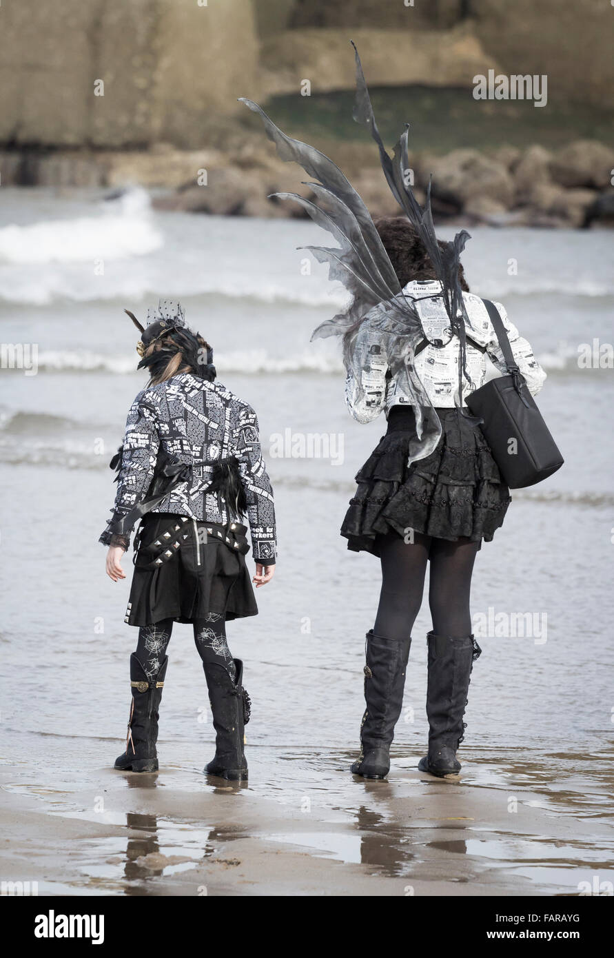 Goths on beach hi-res stock photography and images - Alamy
