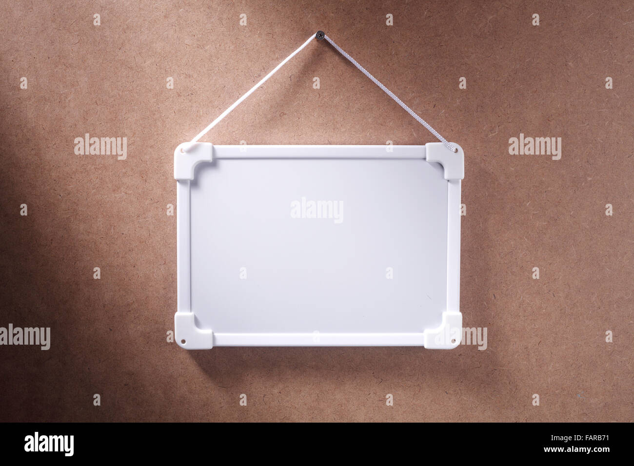 Plastic sign isolated on white background Stock Photo - Alamy