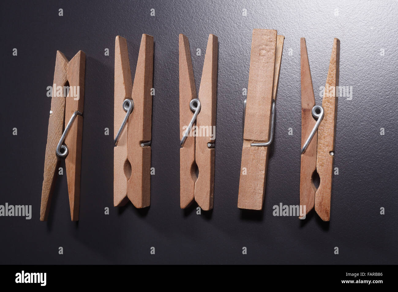 stock image of Wooden Clothes Pins Stock Photo - Alamy