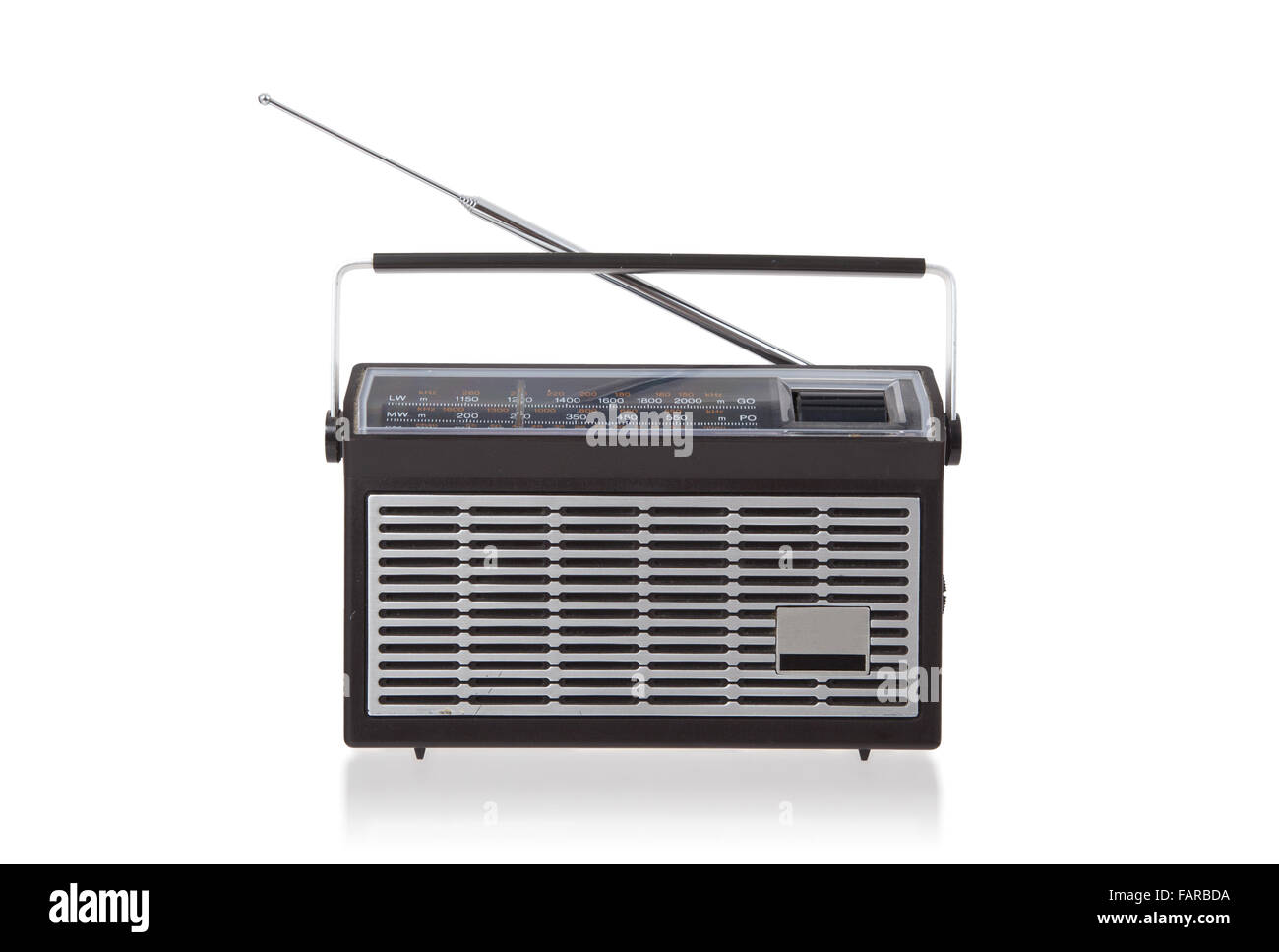 Portable radio isolated on a white background Stock Photo - Alamy