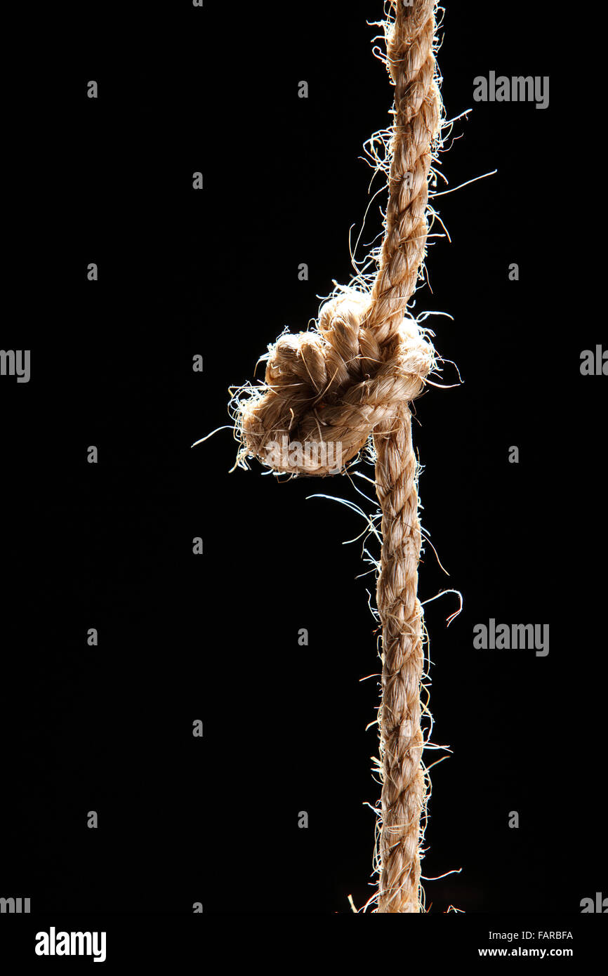 straw rope on the black color background Stock Photo - Alamy