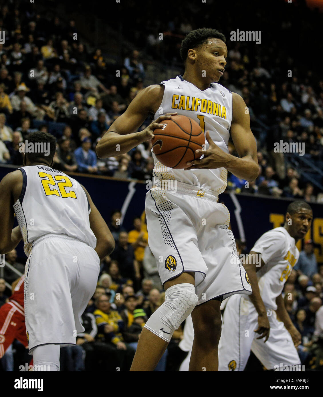 Berkeley CA. 03rd Jan, 2016. California F # 1 Ivan Rabb led Cal in ...