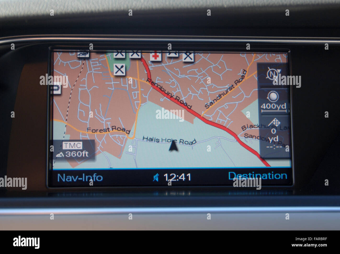 2007 Audi A5 luxury coupe built in sat nav Stock Photo - Alamy