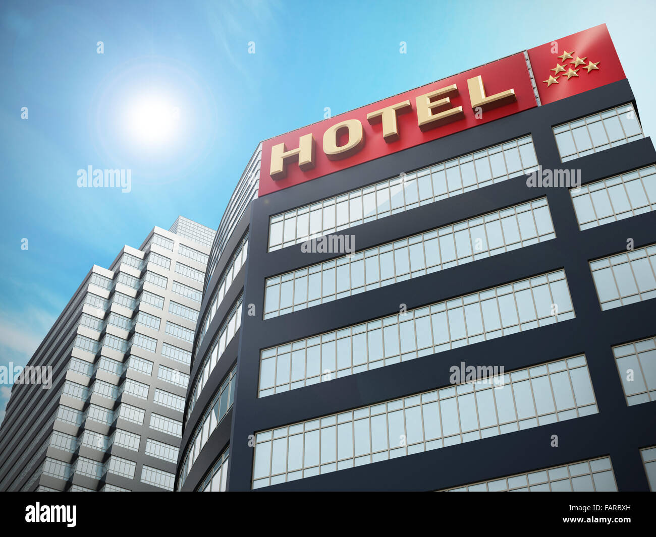 Hotel building against the sky Stock Photo - Alamy