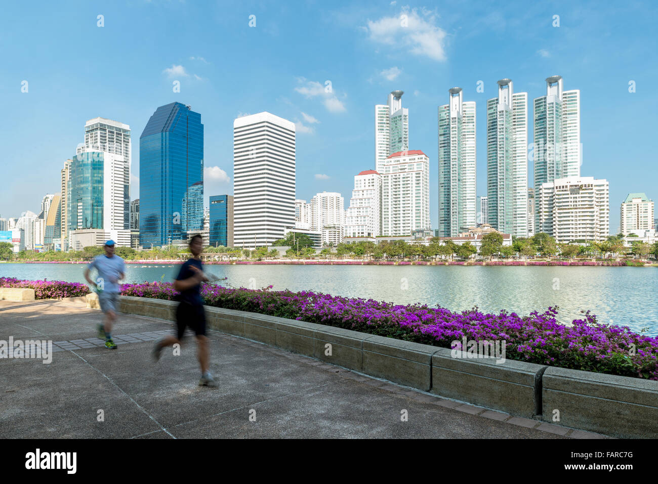 People running in morning at park, Bangkok, Thailand Stock Photo - Alamy