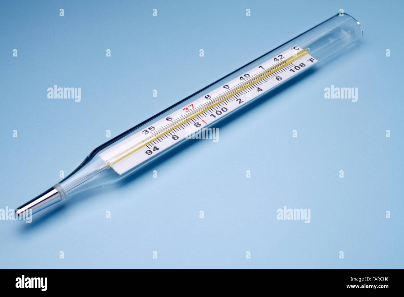 Thermometer measuring hot and cold temperature with clipping path Stock ...