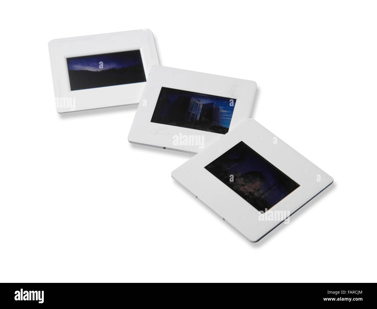 Three slides isolated on white background Stock Photo - Alamy