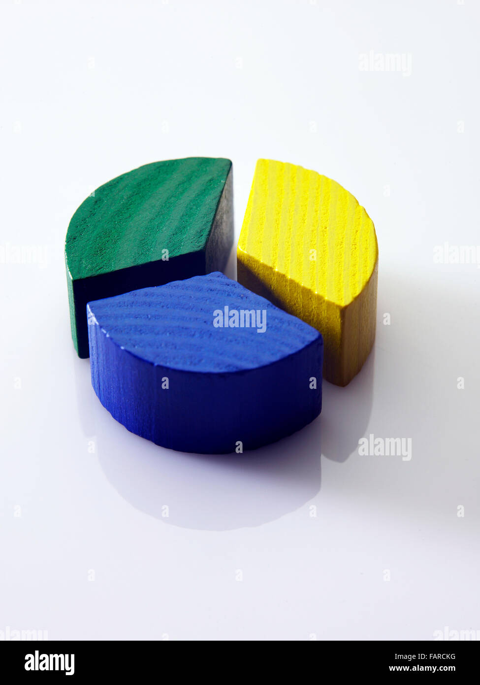 Building blocks representing a pie chart Stock Photo - Alamy