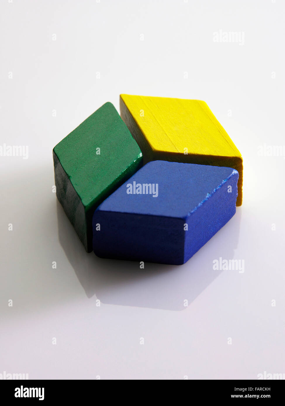 Building blocks representing a pie chart Stock Photo - Alamy