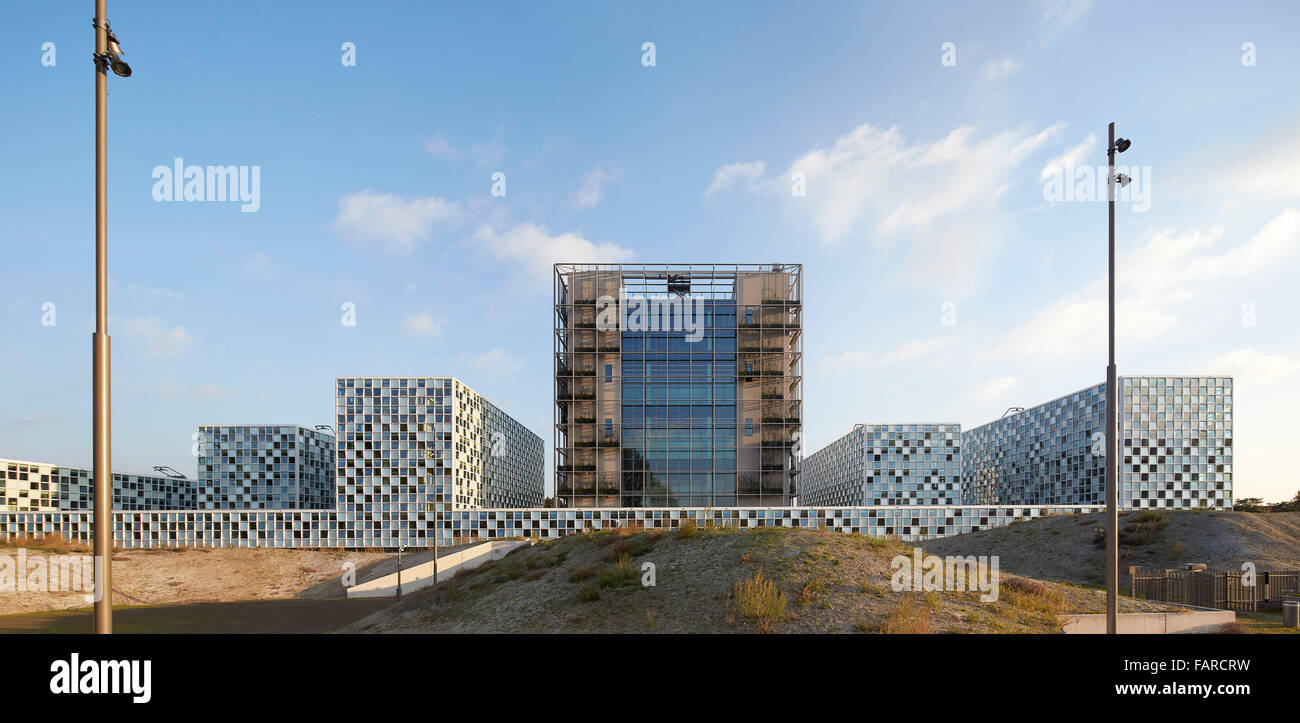 Panoramic elevation of ICC complex with Court Tower in centre ...