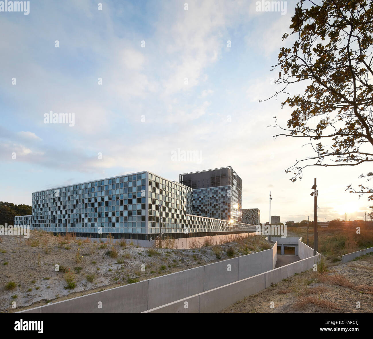Elevation from dunes towards ICC complex. International Criminal Court ...