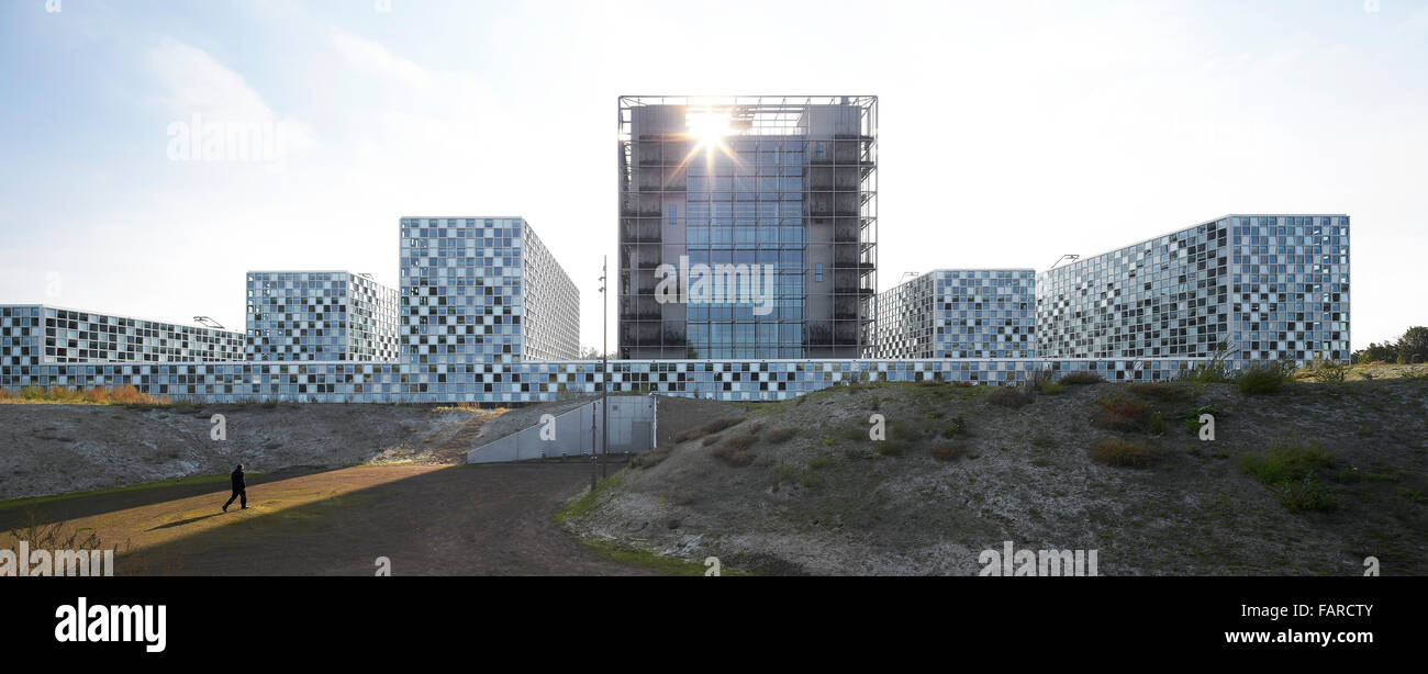 Panoramic elevation of ICC complex with Court Tower in centre ...