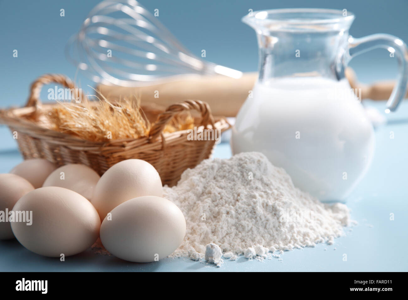 Baking ingredients and tools Stock Photo - Alamy
