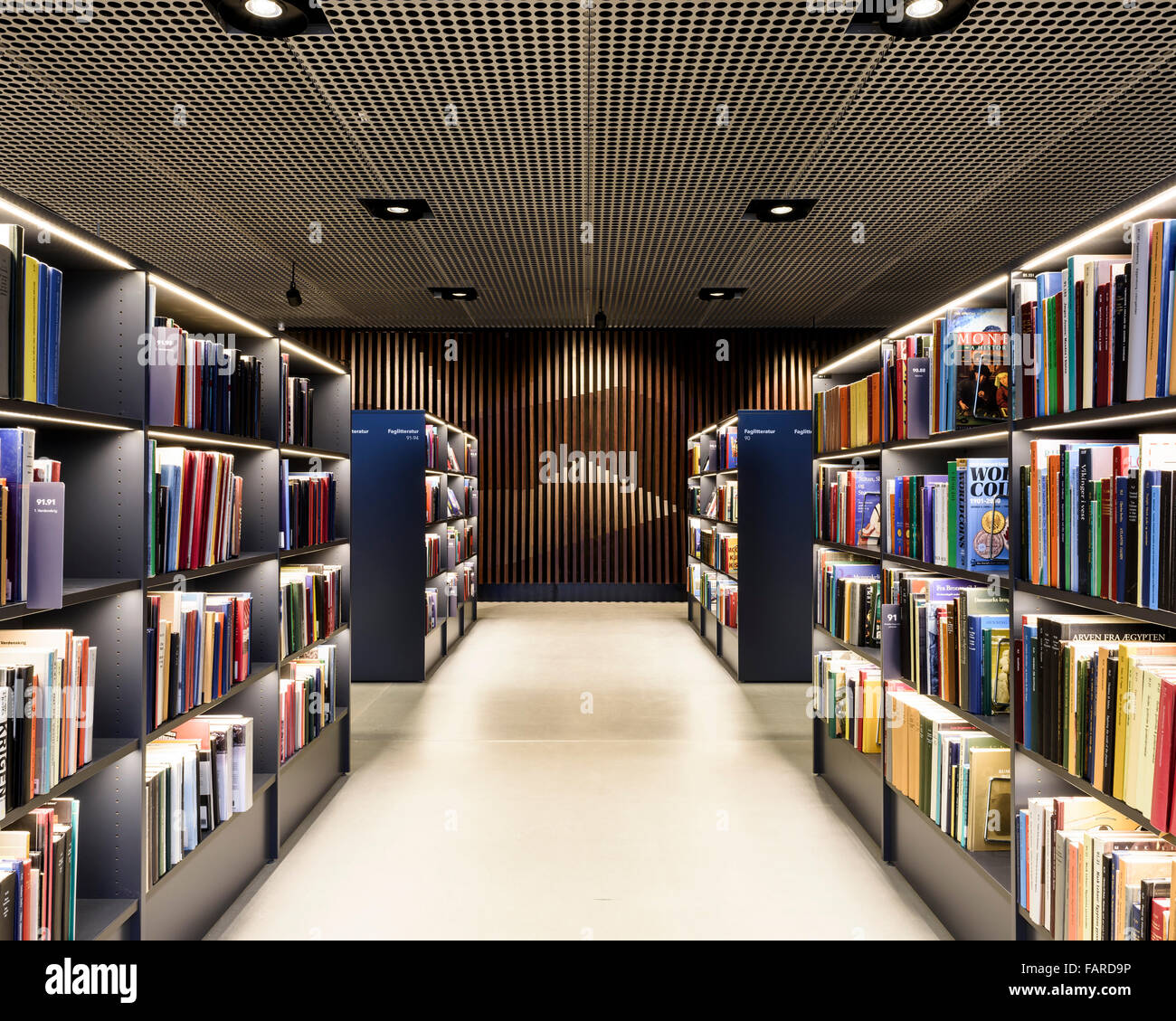 Inside the library. Dokk1, Aarhus, Denmark. Architect: Schmidt Hammer ...
